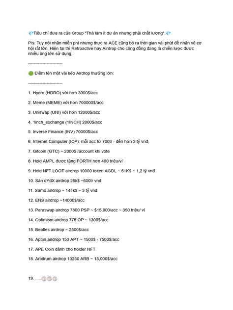 Newbie Nên Đọc Trước Khi Bắt Tay Vào Làm Airdrop Pdf