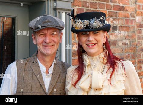 People Dressed In Steampunk Costumes At The Annual Asylum Steampunk
