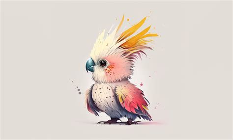 Cute Cockatoo Kawaii Clipart Graphic By Poster Boutique · Creative Fabrica