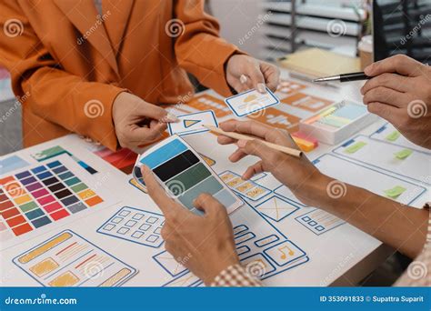 Process Of Creating An Interface For A Mobile App User Interface And Experience Concept Ux Ui