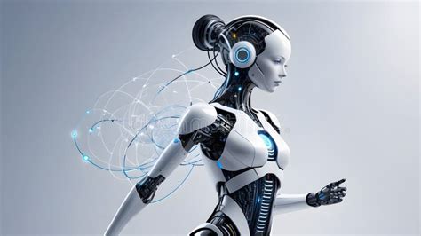 Robotic Global Ai Race And Information Network Connection Stock Illustration Illustration Of