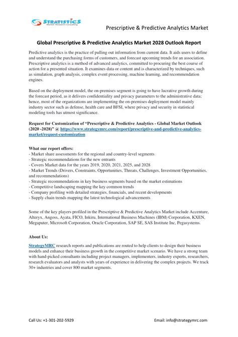 Ppt Prescriptive And Predictive Analytics Market Forecasts To 2028 Powerpoint Presentation Id