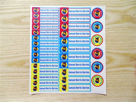 Adhesivos Para Útiles Escolares Marquillitas Market