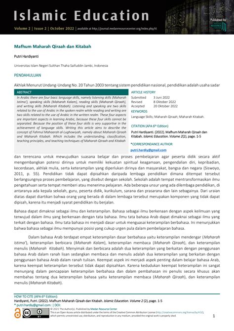 Pdf Mafhum Maharah Qiraah Dan Maharah Kitabah