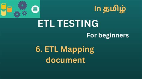 Etl Testing 6 Mapping Document Youtube