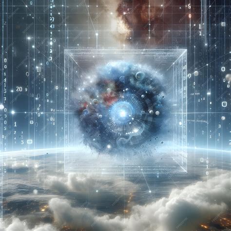 Premium Photo Hyper Realistic Cosmic Code Matrix Concept A Matrix Of