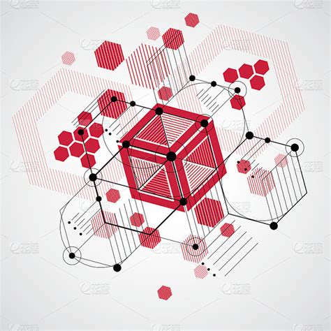 矢量包豪斯抽象背景与网格
