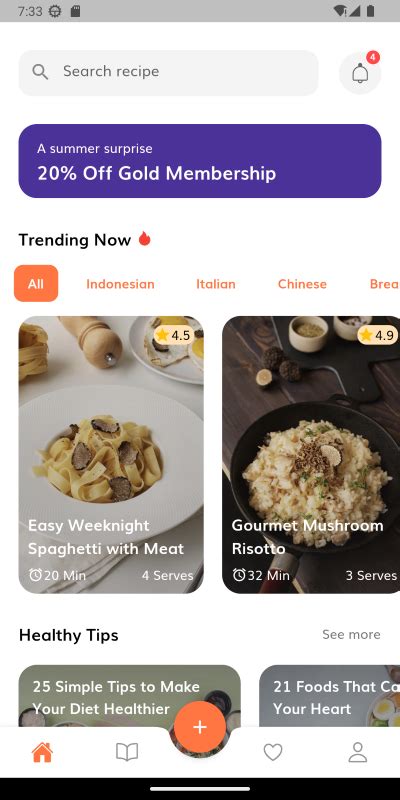 Foodie Flutter Recipe App Ui Kit By Bisdig Codecanyon