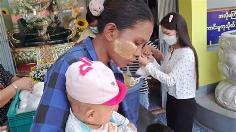 25 2 2023 သရက်တောကျောင်းတိုက် သဘာဝတရားရိပ်သာ၌ နေ့စဥ် ထမင်း ဟင်း အဟာရဒါန