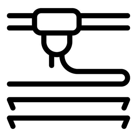 Premium Vector 3d Printer Printing Object Layer By Layer Icon