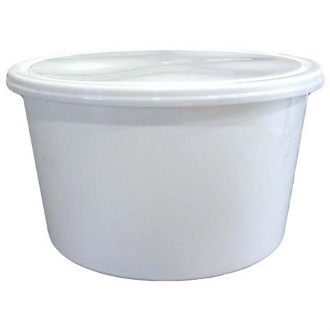 Capacity 300 Ml Round White Plastic Container For Restaurants At Best Price In Varanasi
