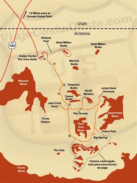 Monument Valley Driving Map Monument Valley Drive Map Fzlmqm