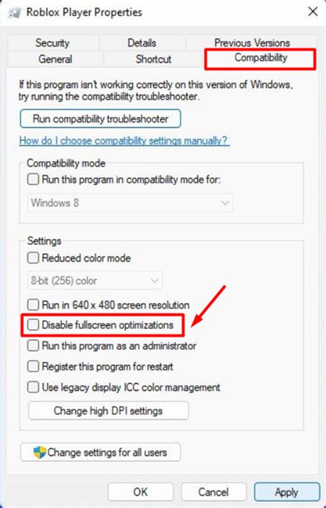 Enable Or Disable Full Screen Optimization On Windows 11 10