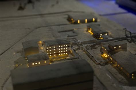 Small Scale Model Of Houses Of A Working Village Stock Illustration