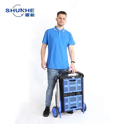 Folding Pull Rod Cart Pulling Goods Dolly Logistics Hand Truck Aluminum Platform Hand Cart Buy