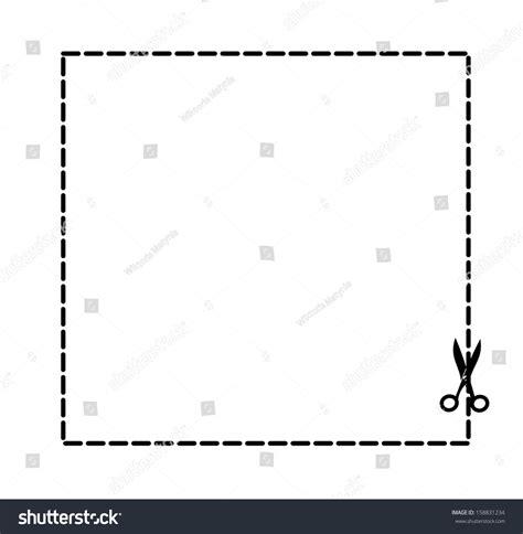 Illustration Cut Out Coupon Rectangle Shape Stock Vector Royalty Free 158831234 Shutterstock