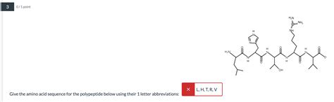 solved give the amino acid sequence for the polypeptide
