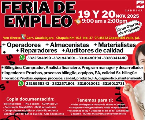 Sanmina ‼️aprovecha Esta Gran Oferta De Empleo En Sanmina Campus ‼️ 🛑