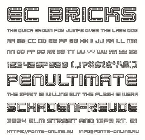 Ec Bricks Font