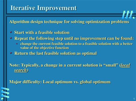 Ppt Iterative Improvement Algorithm Solving Optimization Problems