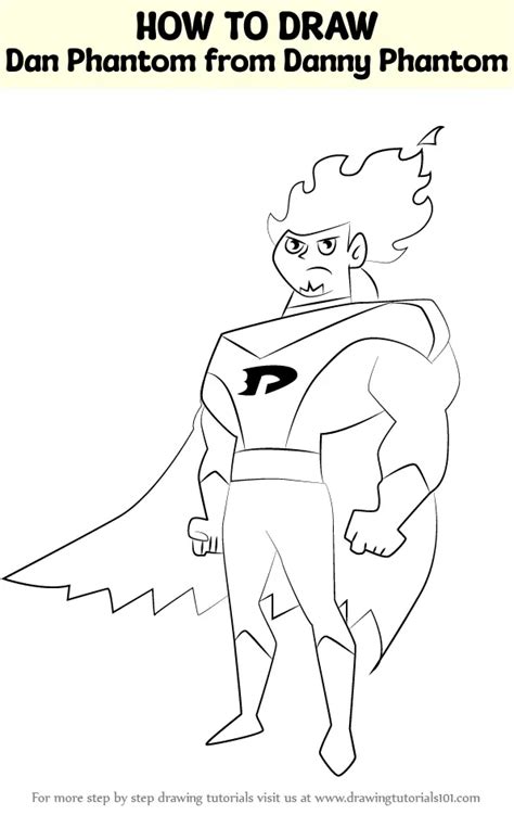 How To Draw Dan Phantom From Danny Phantom Danny Phantom Step By Step DrawingTutorials Com