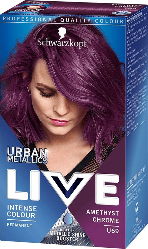 U69 Amethyst Chrome Hair Dye By Live Live Colour Hair Dye From Schwarzkopf Schwarzkopf Hair
