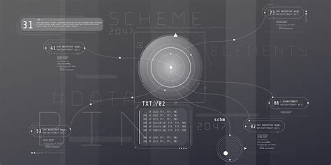 Premium Vector Composition Of Computer Hud Interface With Code