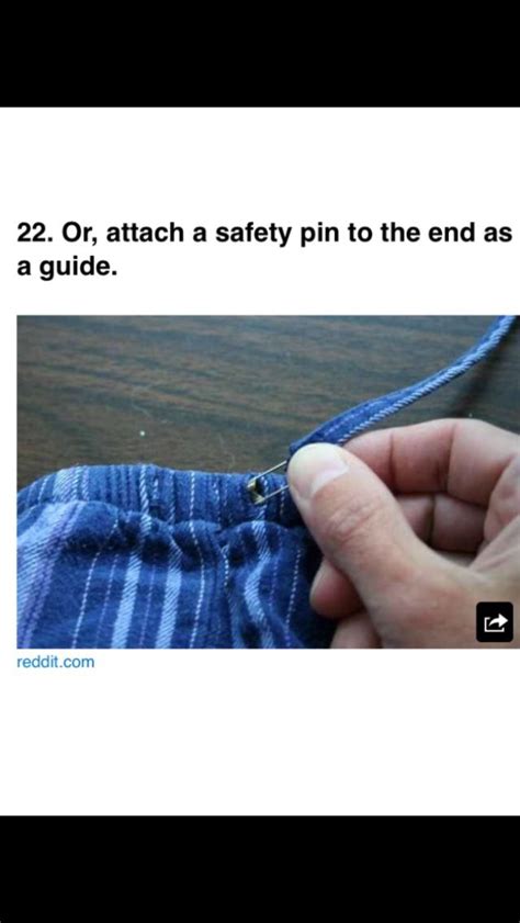 Easy How To Re String Back Into Pants Clothing Hacks Clothes Women