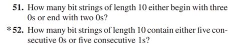 Solved How Many Bit Strings Of Length 10 ﻿either Begin With
