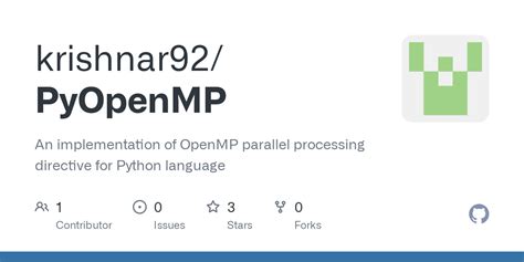 Github Krishnar Pyopenmp An Implementation Of Openmp Parallel