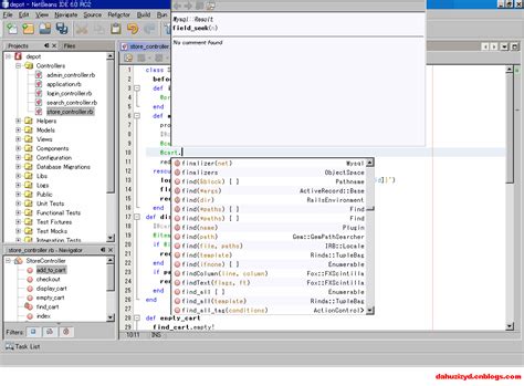 Ruby On Rails开发从头来（windows）（三十） Netbeans Ide Cure 博客园