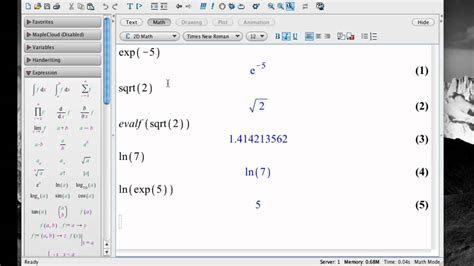 Mathematical Functions In Maple 15 Youtube