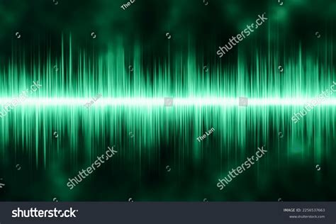 Green Rhythmic Sound Wave Background Sound Stock Illustration