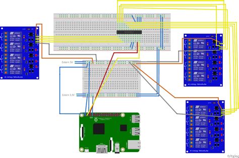 Raspberry Pi Mit I2c Port Expander Mcp23017 16 Relais