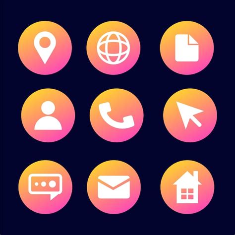 Premium Vector Modern Gradient Yellow And Purple Icon With Circle