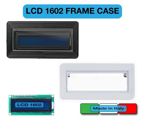 Frame Case Built In Lcd 1602 Housing Box Protection Arduino Raspberry Enclosure Oled Display Etsy
