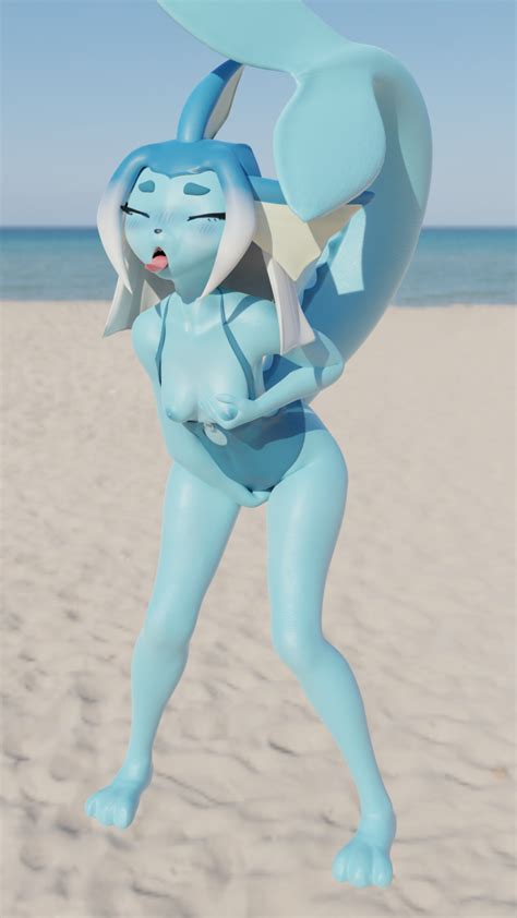 Rule 34 3d Artwork Anthro Beach Bikini Blender Software Blush Breast Grab Breasts Closed
