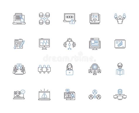 Digital Marketing Outline Icons Collection Digital Marketing Seo Social Media Advertising
