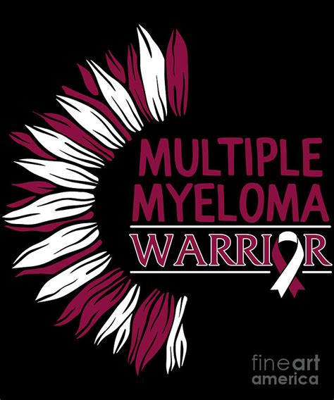 Multiple Myeloma Warrior Multiple Myeloma Cancer Awareness Burgundy