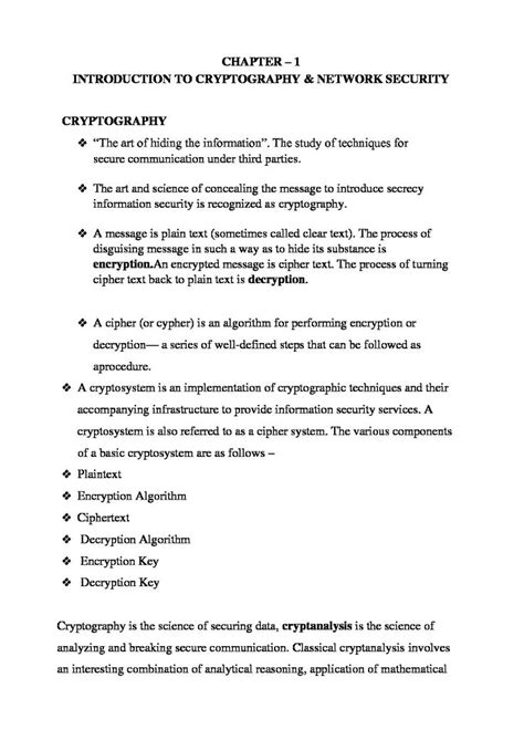 Cryptography And Network Security Notes Pdf Cryptography Introduction