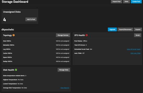 Harddrive Crashed Lost Pool Storage Shows 4 Unassigned Disks