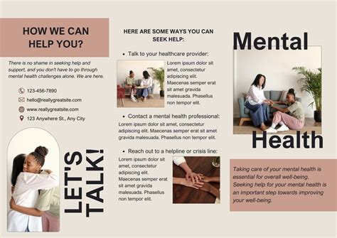 Free Mental Health Brochure Templates To Edit And Print Canva