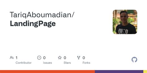 Github Tariqaboumadian Landingpage
