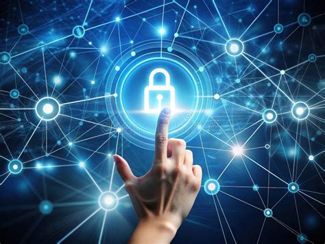 A Hand Hovers Over A Glowing Digital Interface About To Click A Mouse On A Virtual Lock Icon