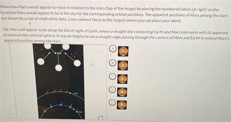 Solved Show How Mars Would Appear To Move In Relation To The