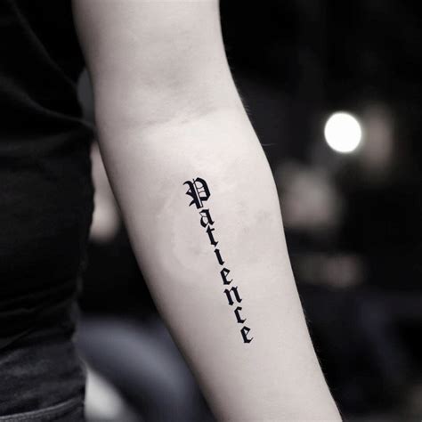Patience Temporary Tattoo Sticker Ohmytat