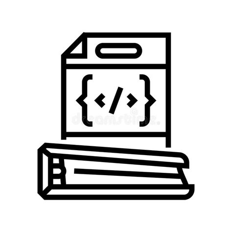 Software Documentation Technical Writer Line Icon Vector Illustration