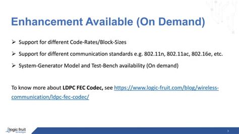 Ldpc Fec Codec Pptx Computer Software And Applications Computing