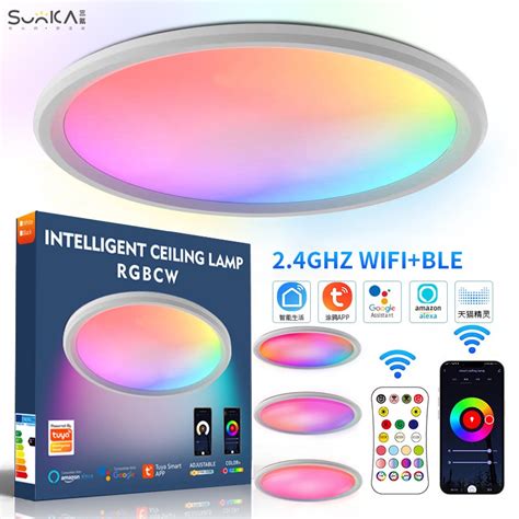 Smart Tuya Ceiling Light Living Room Wifi Bluetooth 24g Remote Control