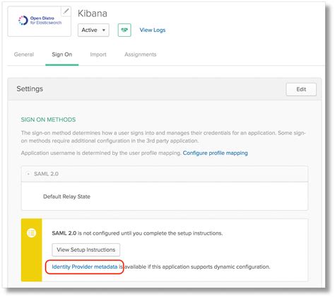 Add Single Sign On Sso To Open Distro For Elasticsearch Kibana Using Saml And Okta Aws Open